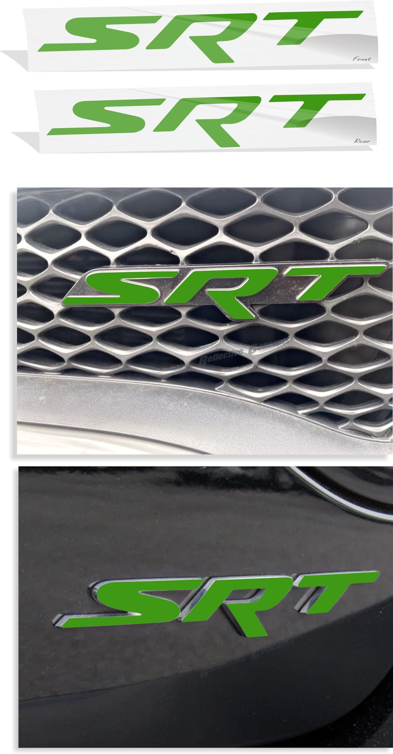 Amazon.com: Reflective Concepts - SRT Badge Overlay Decal Stickers ...