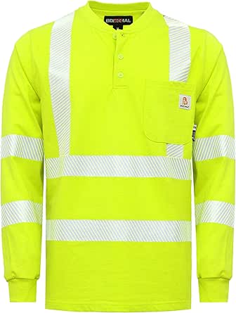 Amazon.com: BOCOMAL FR Shirts Hi-Vis High Visibility Reflective Flame ...