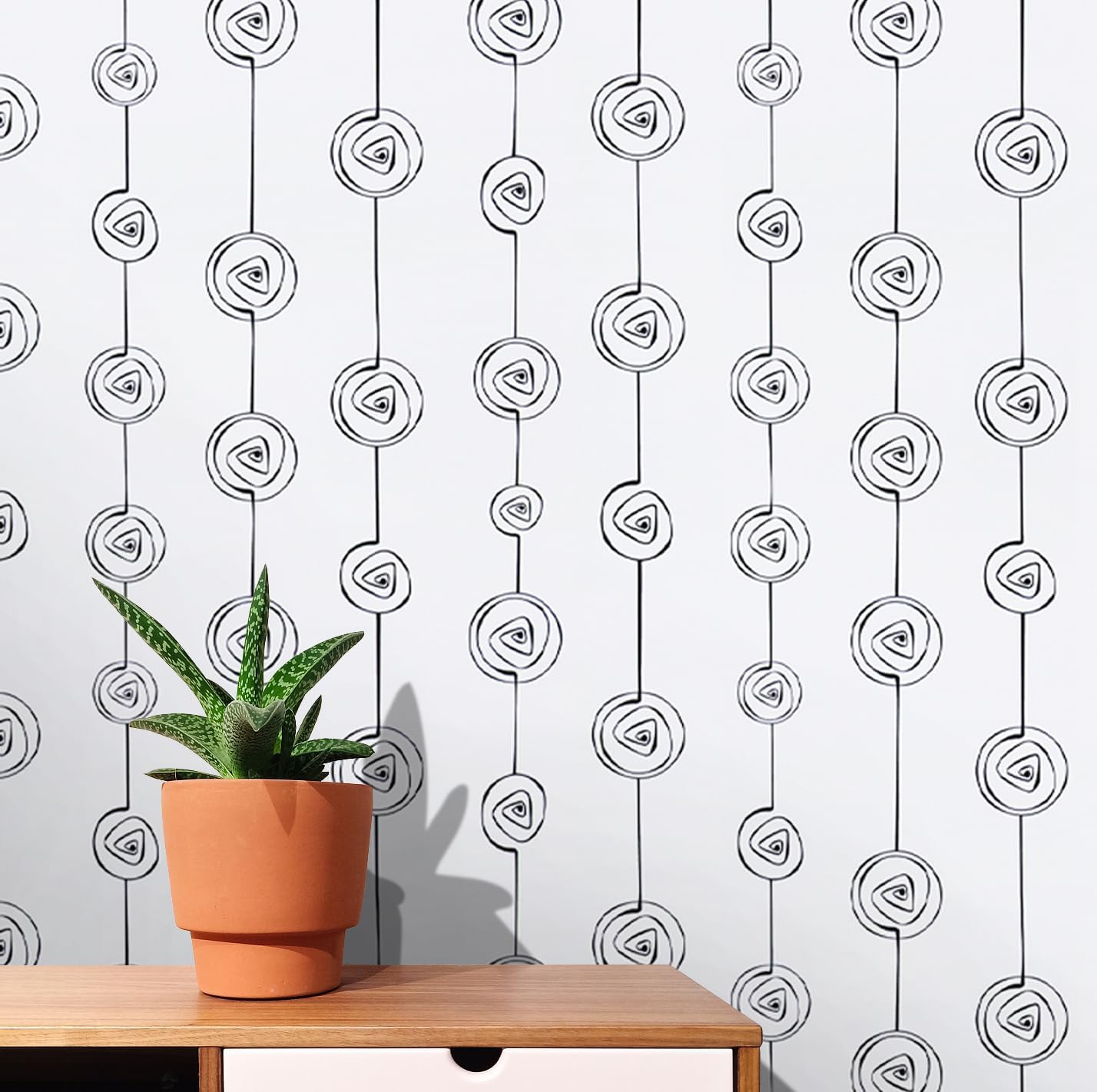 Feisoon Black and White Wallpaper Peel and Stick Contact Paper Modern ...
