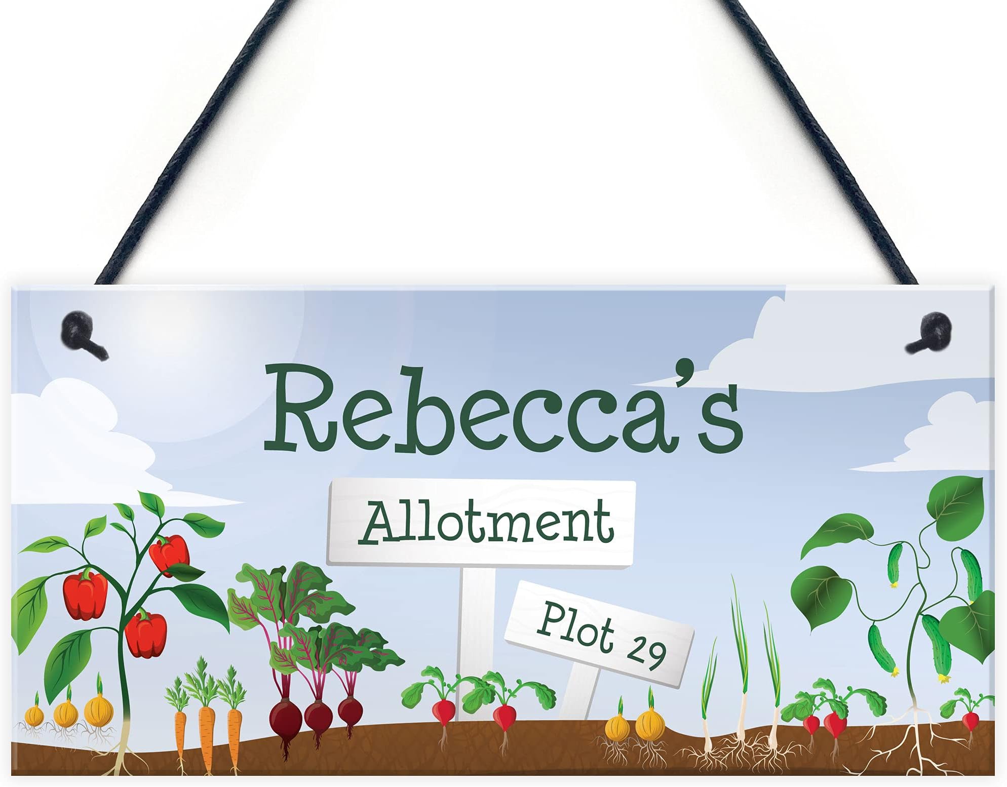 GET AN ALLOTMENT Tin Sign Gardeners Gifts Retro Tin Sign Grow Your Own ...