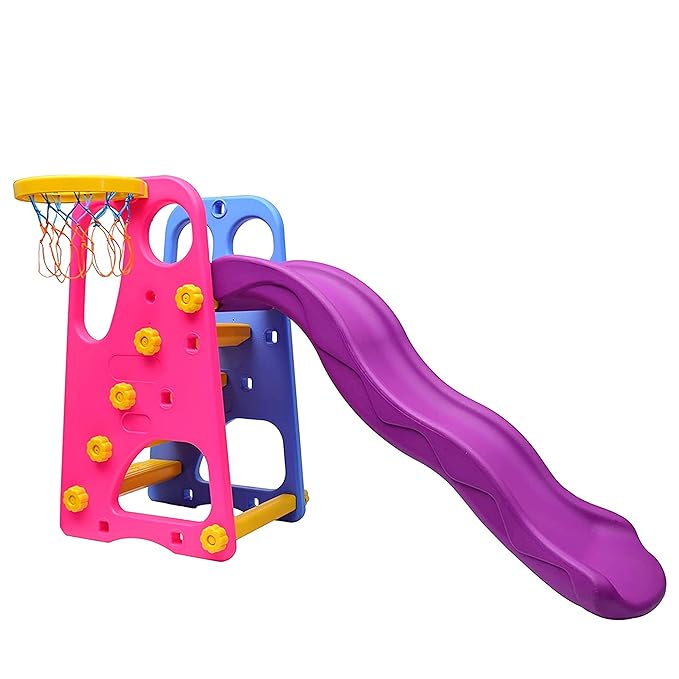 Webby Jumbo Foldable Wavy Garden Slide for Kids| Super Senior Slider ...