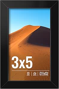 Amazon.com - LaVie Home 3x5 Picture Frame for Wall Display, 3x5 Black ...
