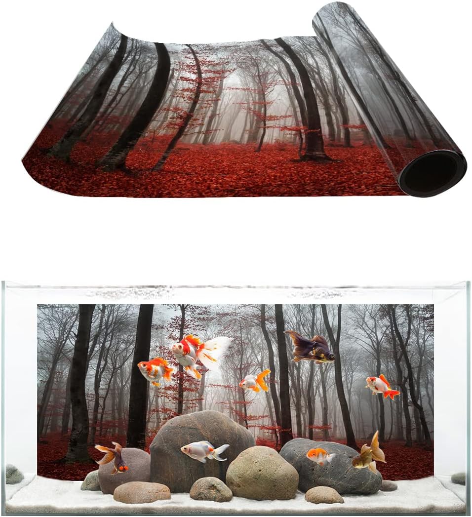 Amazon.com : Autumn Fish Tank Decorations PVC Fish Tank Stickers, Fish ...