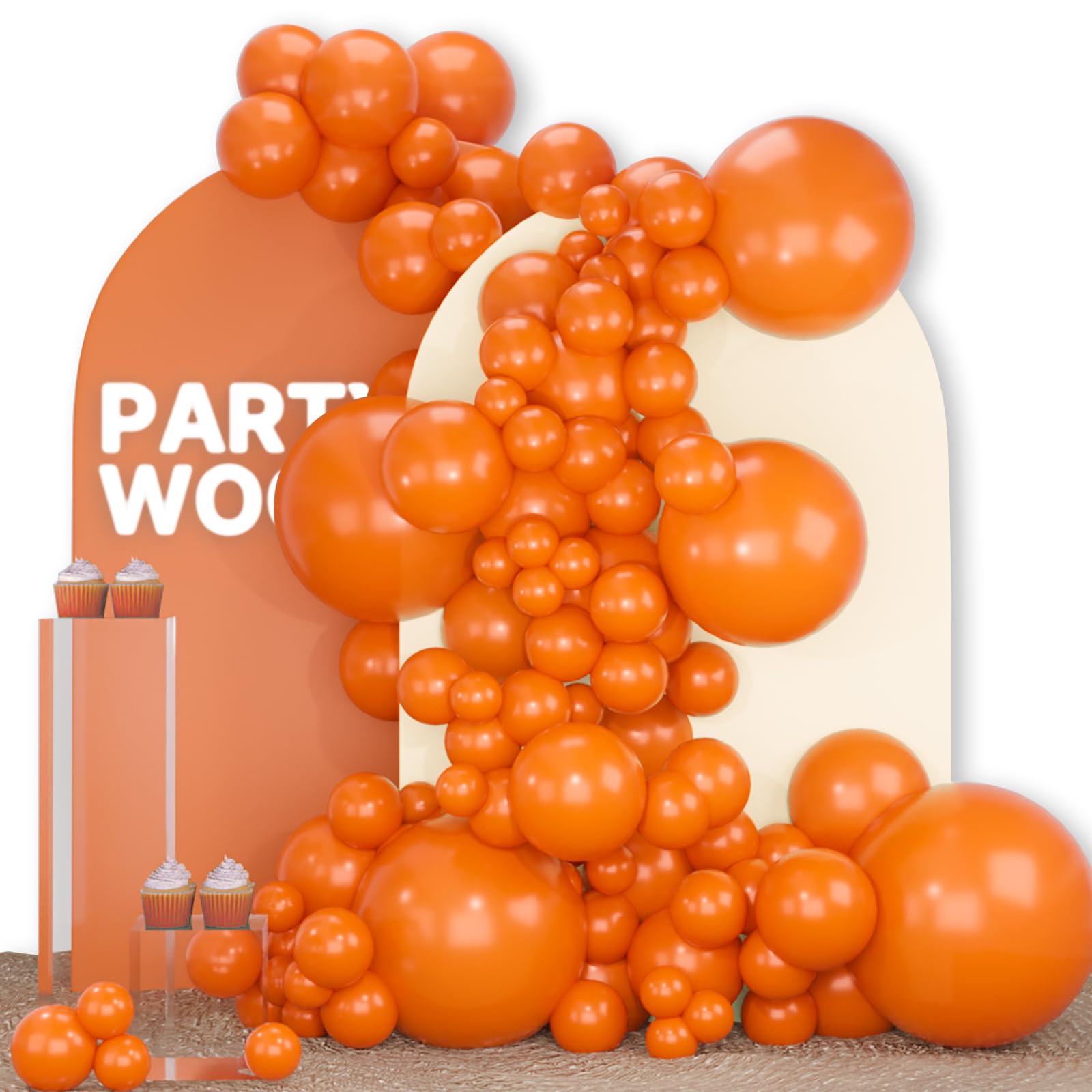 Amazon.com: PartyWoo Orange Balloons 142 pcs Orange Balloon Different ...