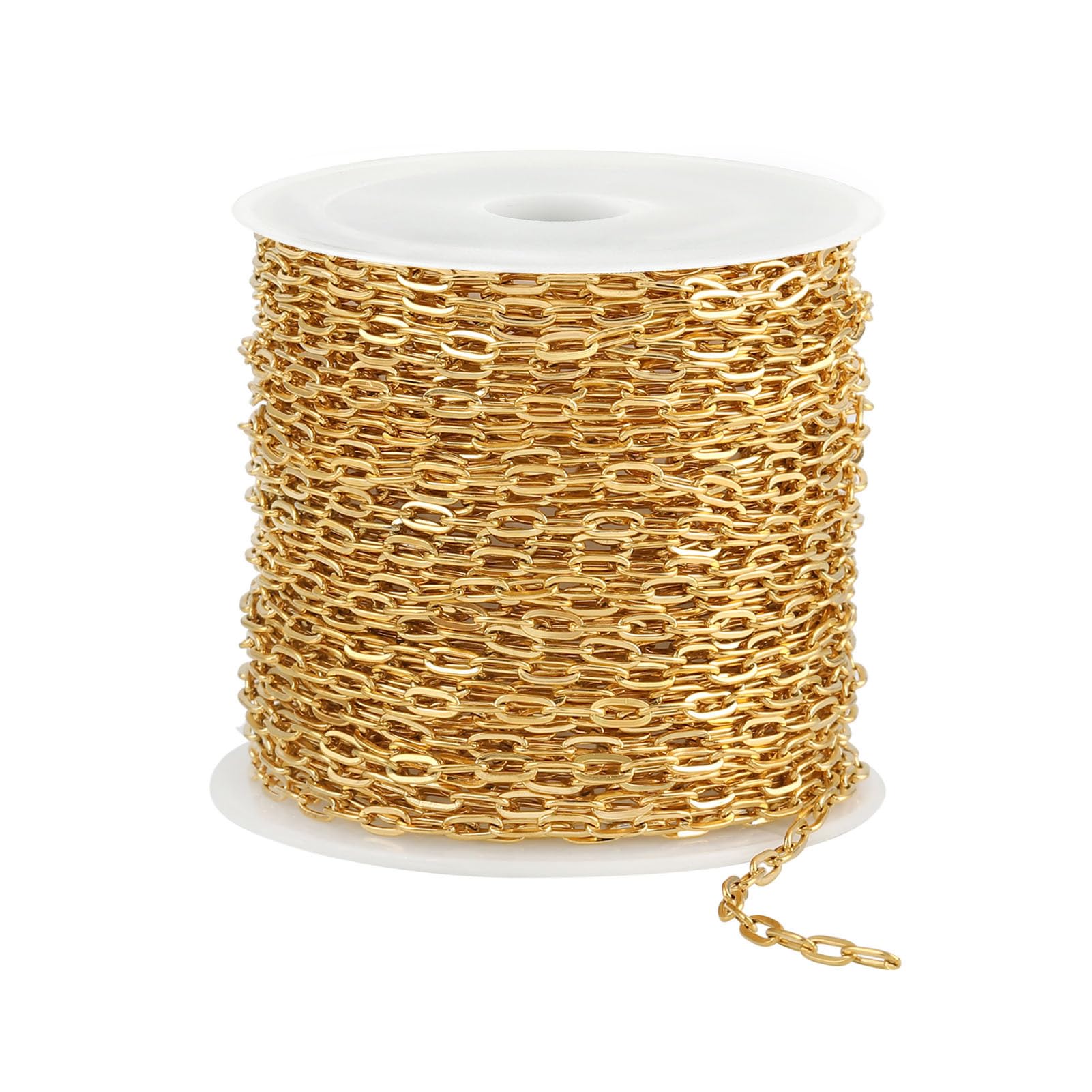 Amazon.com: UMAOKANG 32.8 Feet Gold Plated Stainless Steel Chain for ...