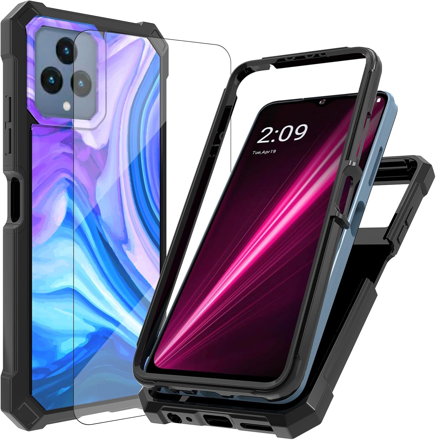Amazon.com: Ailiber for T-Mobile Revvl 6 Case 5G, TMobile Revvl 6 x Phone Case 5G with Screen ...