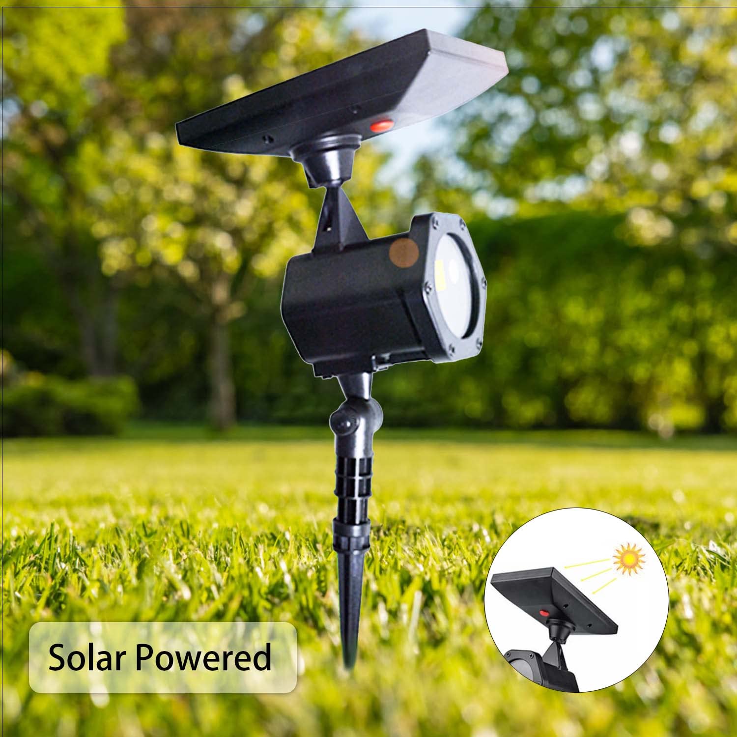Solar Powered Outdoor Laser Projector Laser Lights Outdoor Waterproof