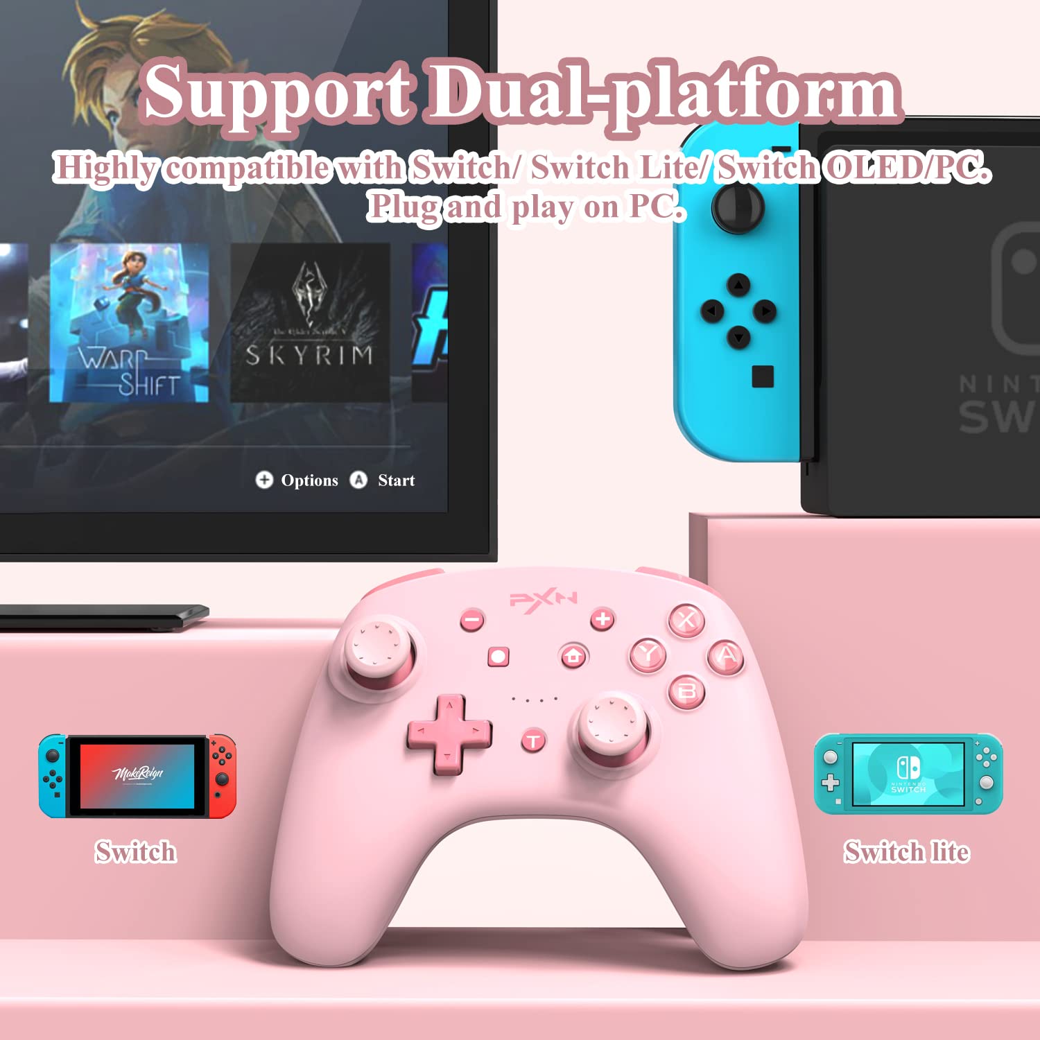 Snapklik.com : PXN 9607X Wireless Switch Pro Controller For Switch Controller/Switch Lite/Switch ...