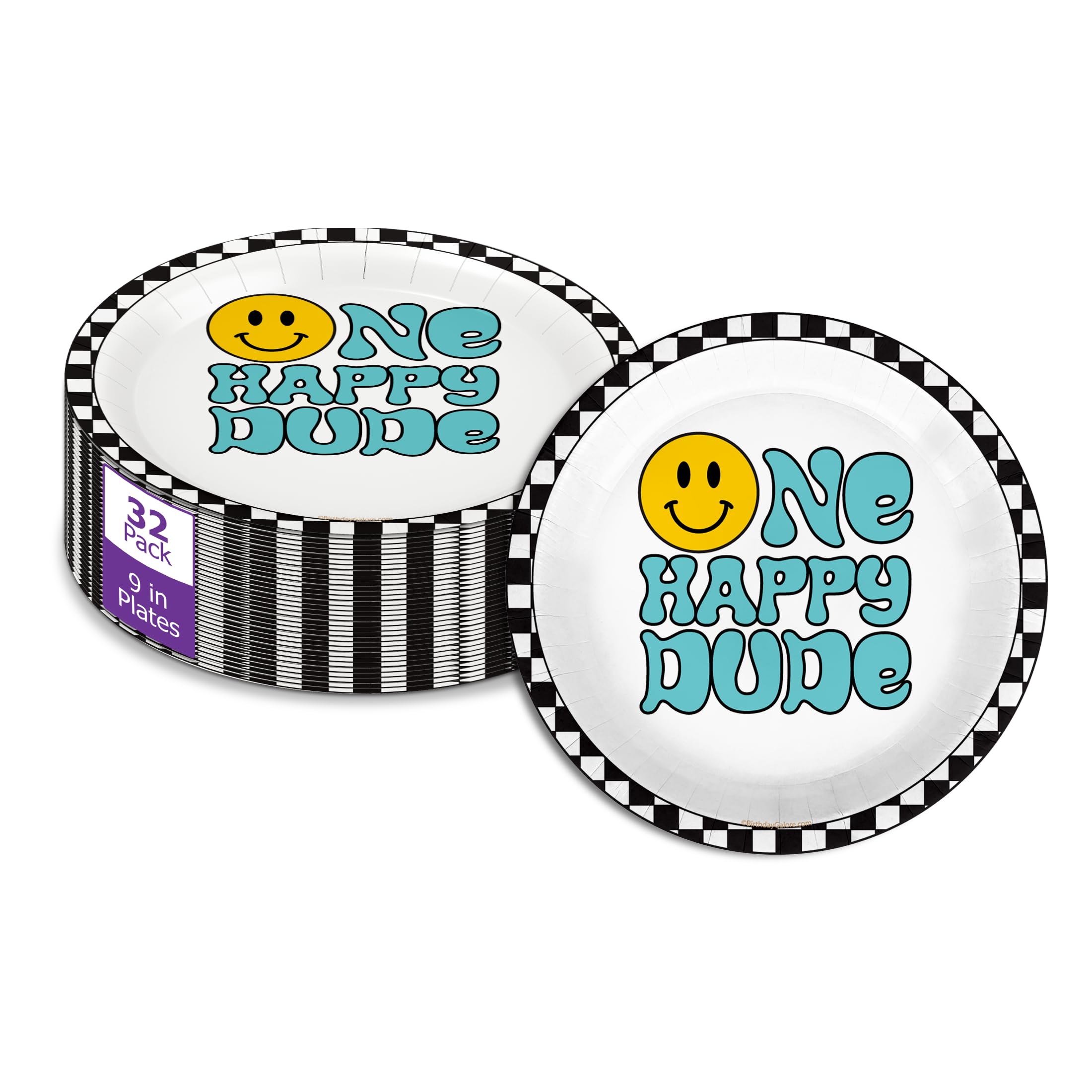 Amazon.com: One Happy Dude Smiley Face 1st Birthday Party Supplies ...