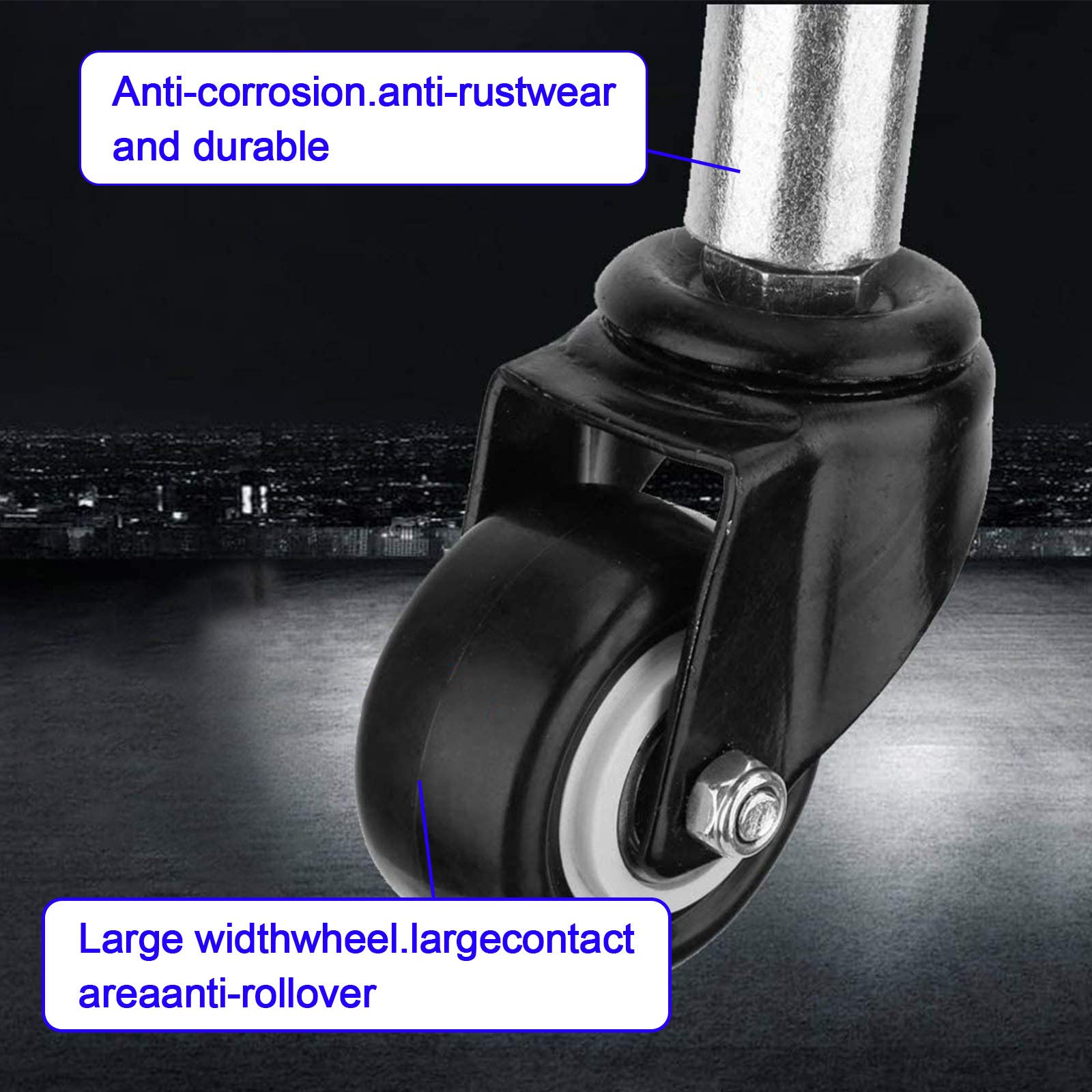 Buy 2X 2Inch Spring Loaded Gate Wheels with Screws Nuts Heavy Duty ...