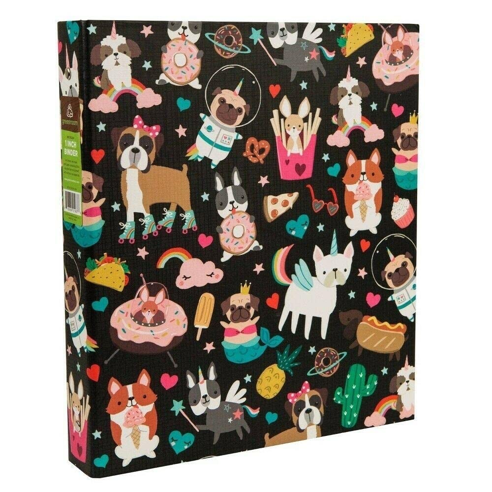 Amazon.com: Greenroom 1" Hard Cover Ring Binder - Party Dogs