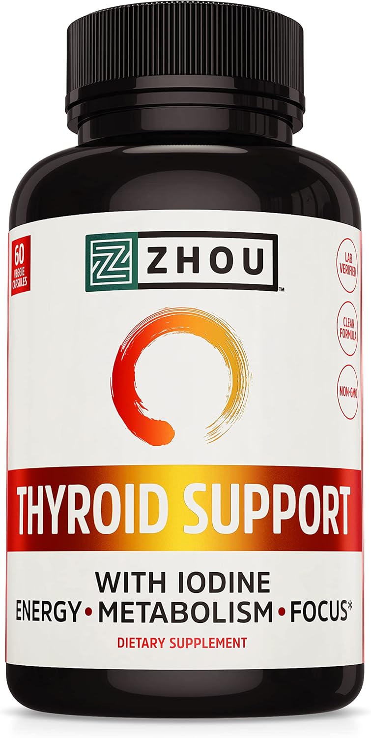 Thyroid Support Complex With Iodine - Energy, Metabolism & Focus ...