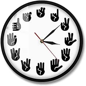 Amazon.com: American Sign Language Wall Clock Gesture Modern Clock ...
