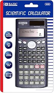 Amazon.com : BAZIC Scientific Calculator 240 Function w/Slide-On Case ...