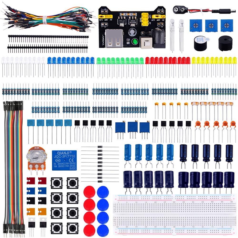 Rees52 Electronics Component Fun Kit With Jumper Wire Potentiometer ...