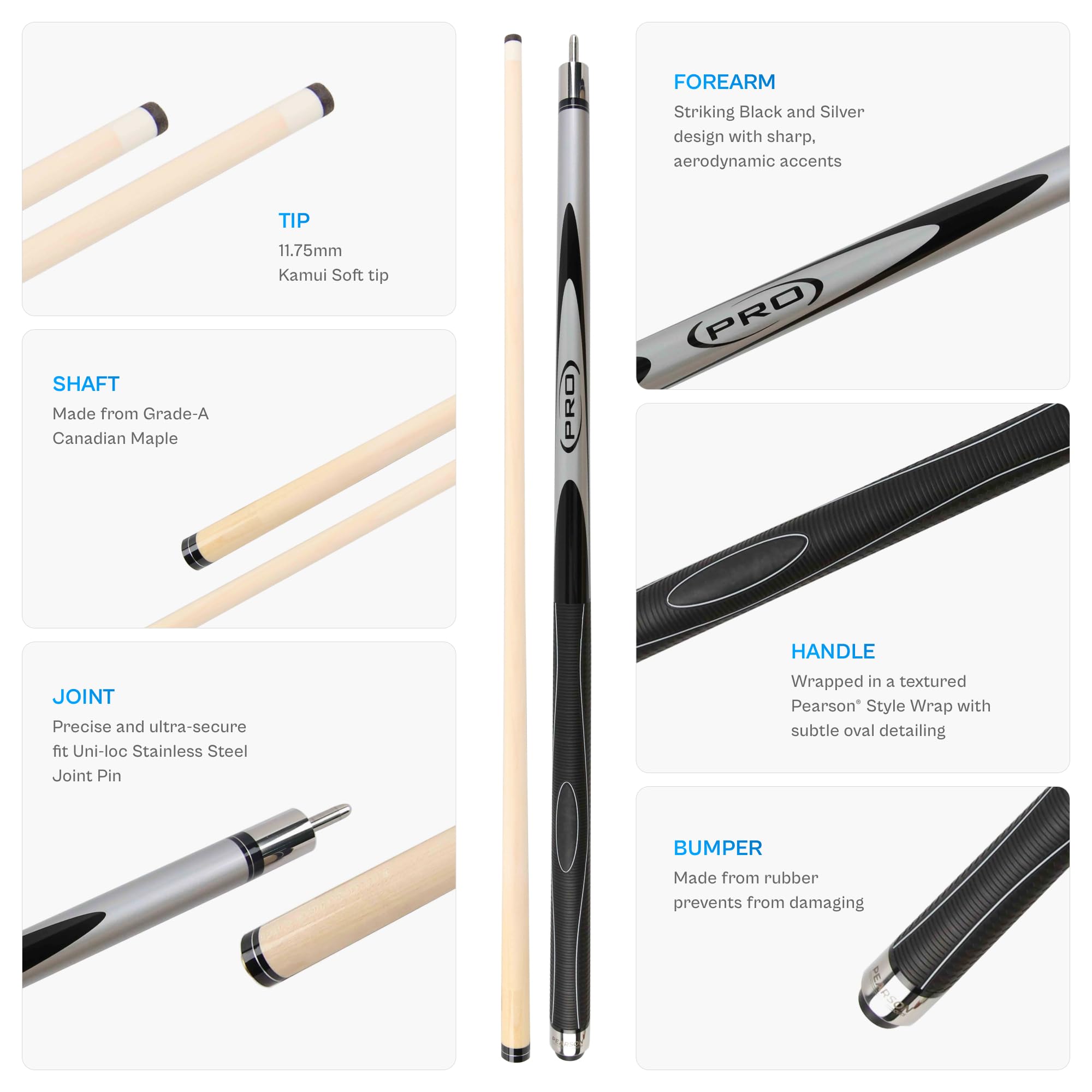 Snapklik.com : Cues Pro Series Pool Cue 58” Maple Wood Cue Stick, Low ...