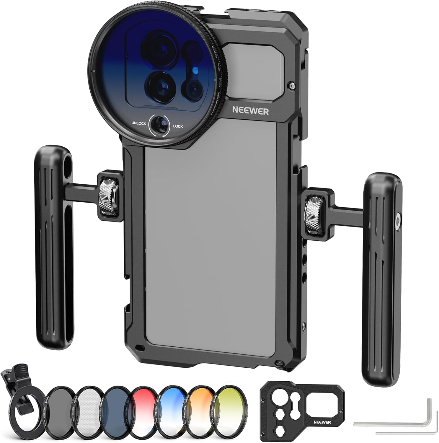 Amazon.com: NEEWER S23 Ultra Phone Cage Video Rig with Dual Side Handle ...