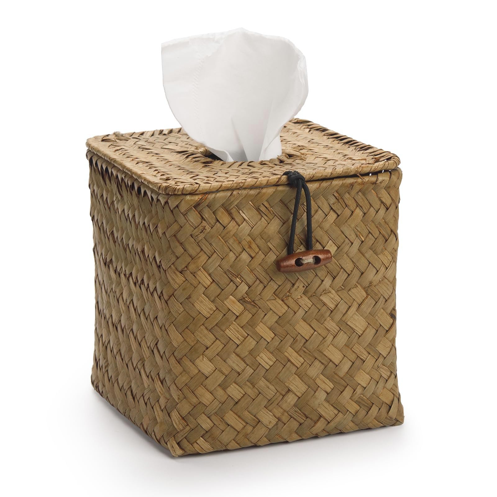 Amazon.com: Tissue Box Cover Square, Seagrass Tissue Box Holder, Woven ...