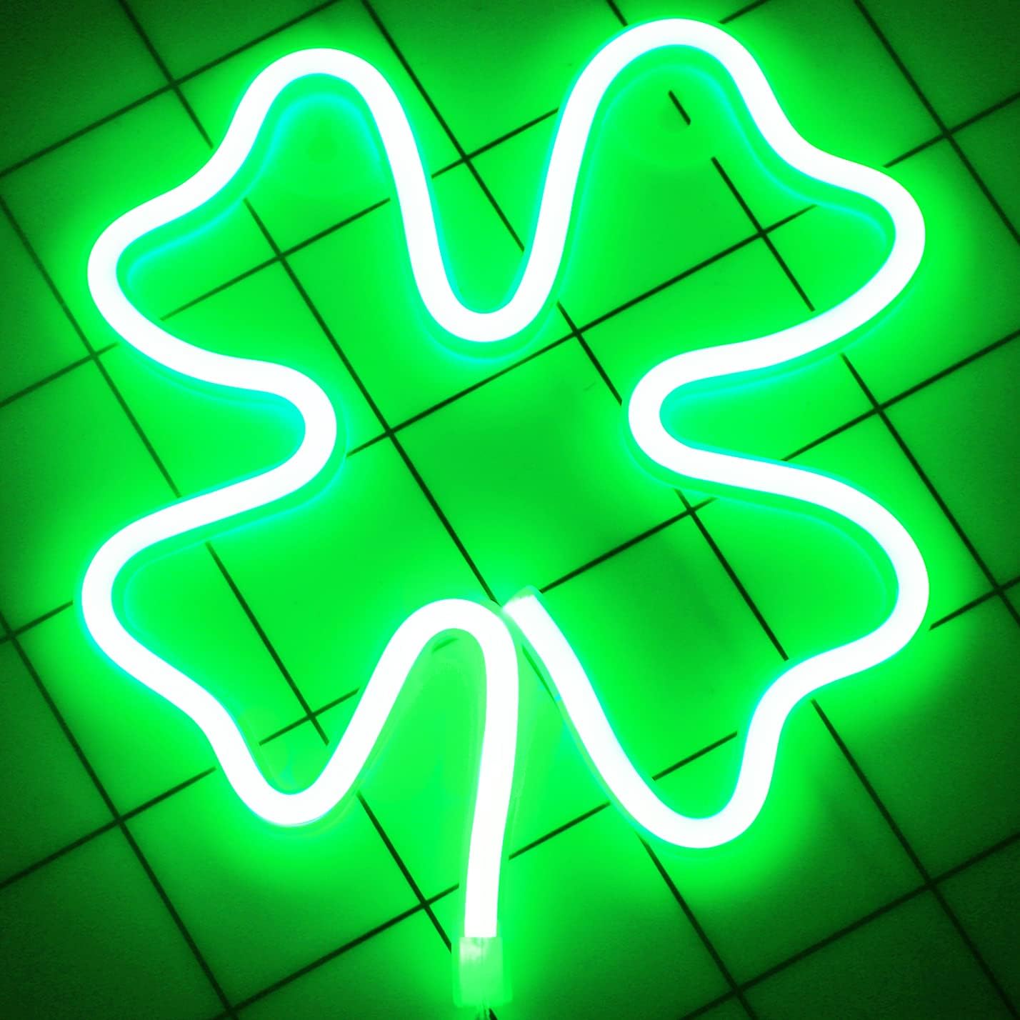 Amazon.com : Shamrock Lights LED Neon Signs for Wall Decor, St Patricks ...