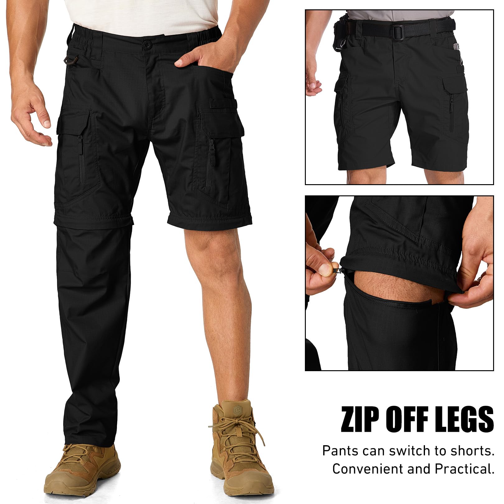 Snapklik.com : Jessie Kidden Mens Flex Stretch Convertible Tactical ...