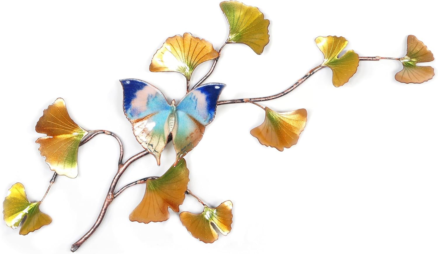 Amazon.com: Bovano - Wall Sculpture - Oak Leaf Butterfly on Enameled ...