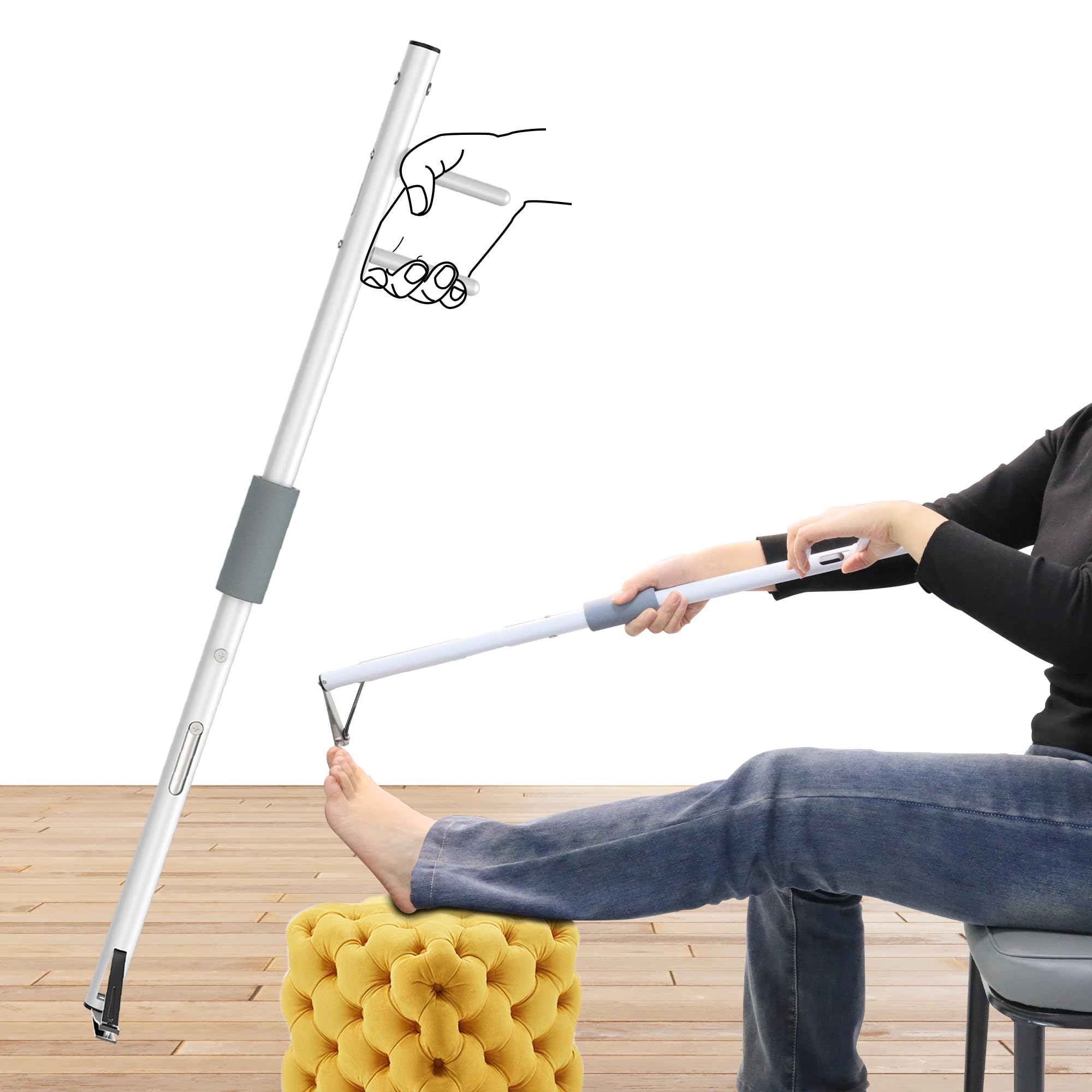 Long Handled Toenail Clippers?4mm Large Opening/No Need to Bending?for ...