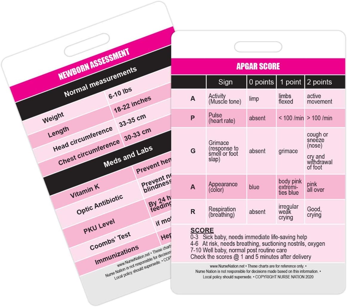 Amazon.com : Glasgow Coma Scale (GCS) Vertical Reference Badge ID Card ...