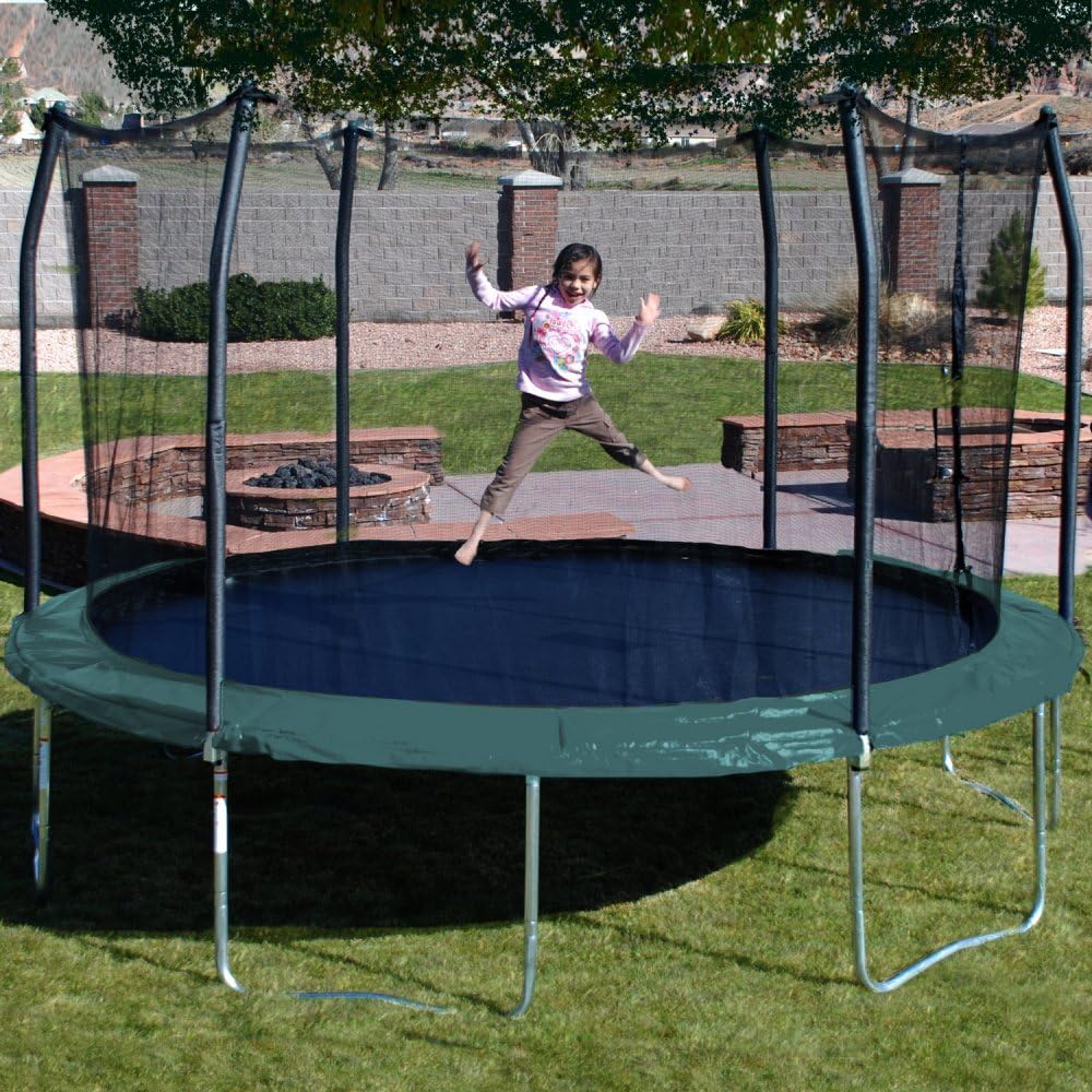Amazon.com : Skywalker Trampolines 15-Feet Round Trampoline and ...