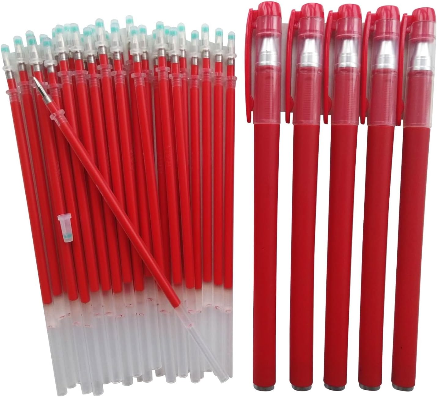 Amazon.com : 30 Pcs Red Pen Refills and 5 Pcs Red Gel Ink Pens,Gel Pen ...