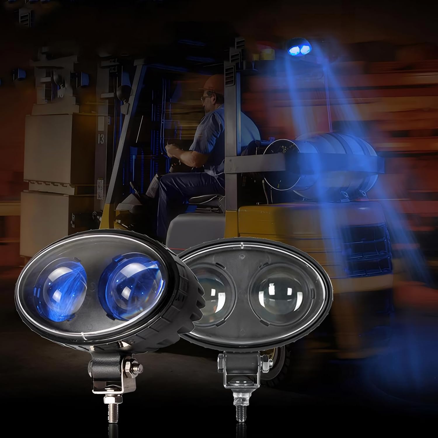 Amazon.com: DAYSEN LED Forklift Safety Lights Blue Spot Pattern for ...