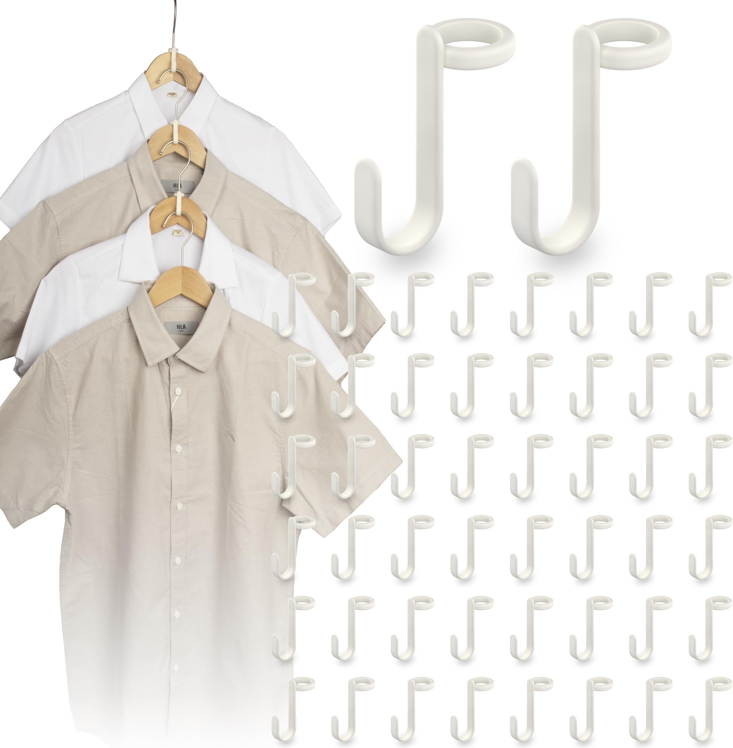 Amazon.com: Mlici Connector Hooks Hanger Extenders for Velvet Hangers ...