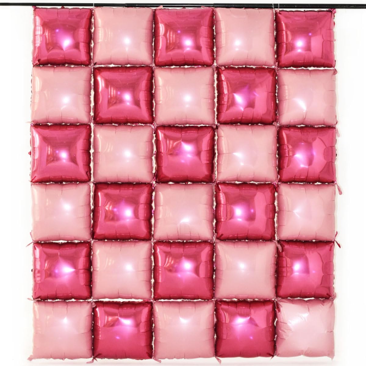 Amazon.com: Harfirbe 30PCS Magenta Hot Pink Square Balloons Metallic ...