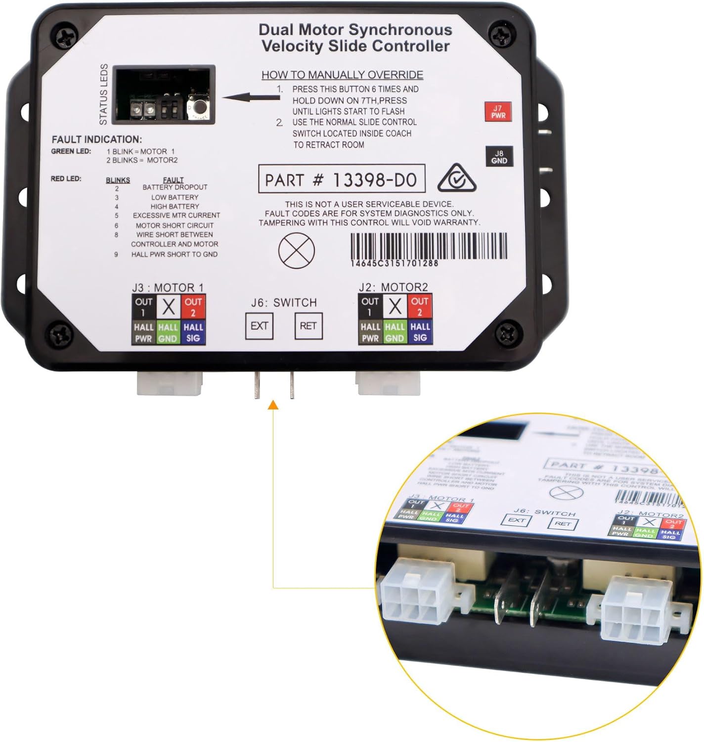 Amazon.com: 13398-DO Dual Motor Slide Controller Replace Lippert RV in ...