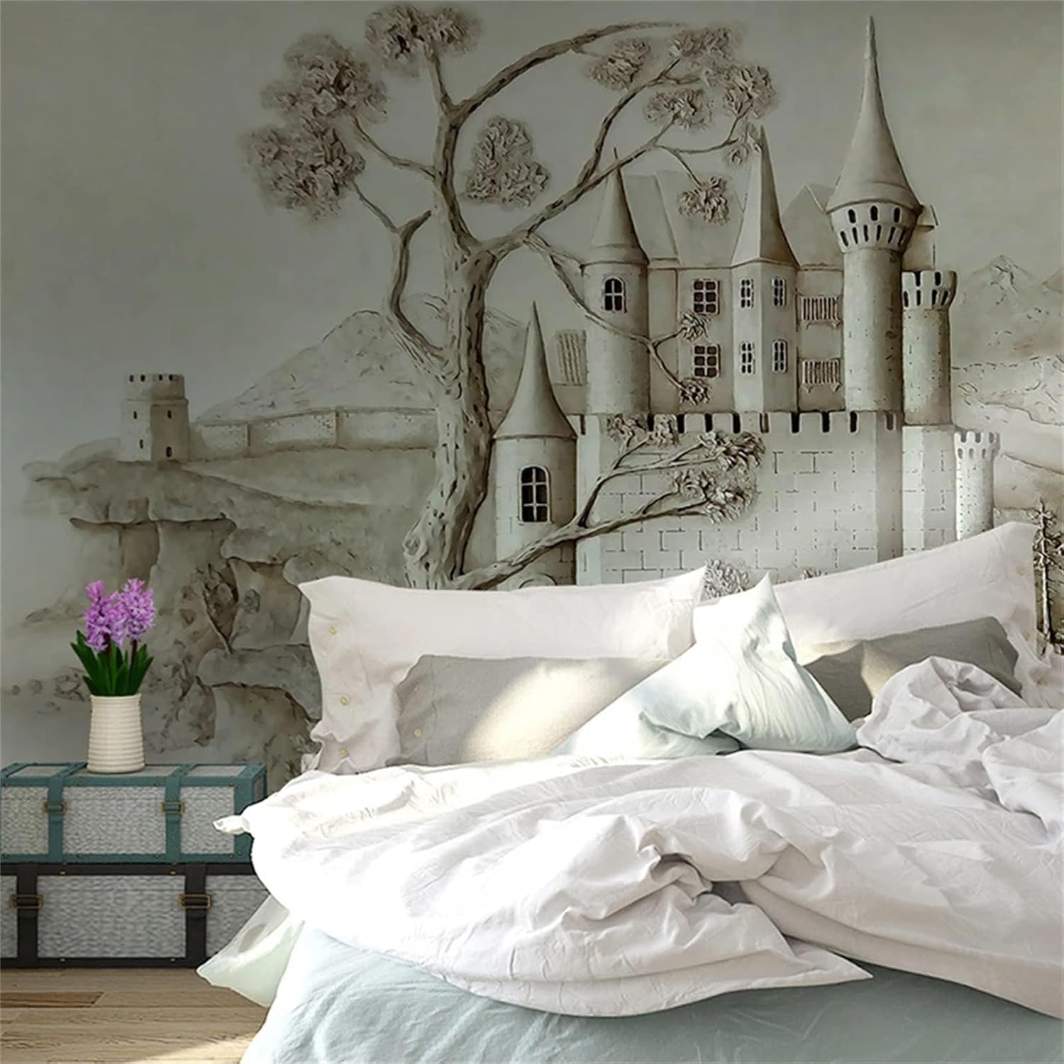 Amazon.com: European Architecture Wall Mural, Golden Castle - Peel and ...