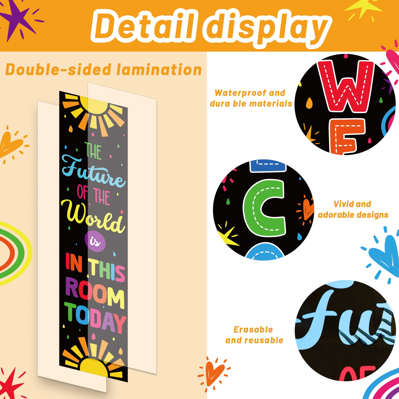 Snapklik.com : Colorful Classroom Decorations Classroom Welcome Banner ...