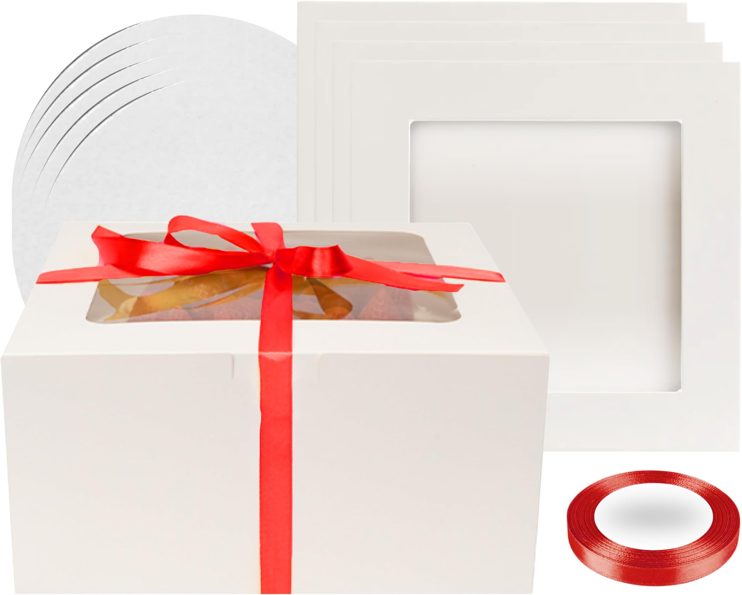 Amazon.com: BELMAKS 10 Inch Cake Box Set – Disposable Cake Containers ...