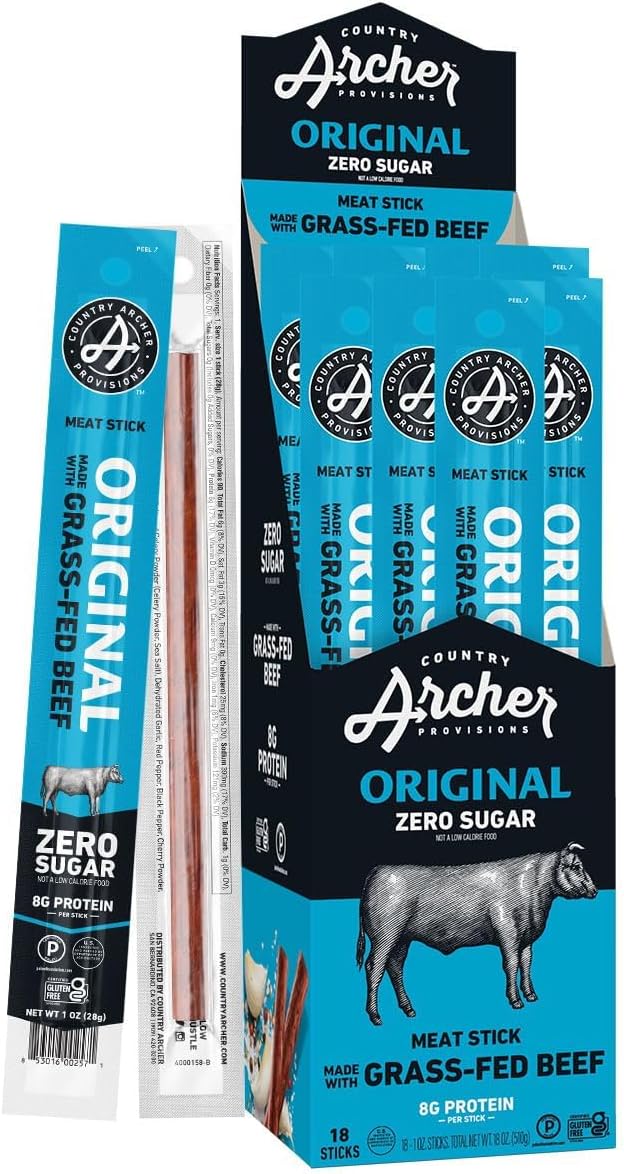 Amazon.com: Nick's Sticks Clean & Balanced 100% Grass-Fed Beef Snack ...