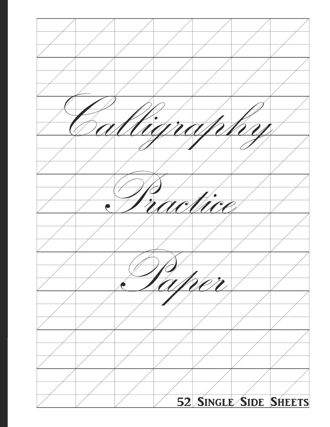 Calligraphy Grid Paper Handwriting Practice Slanted Graph Grid Paper ...