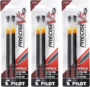 PILOT Precise V5 RT Liquid Ink Retractable Rollerball Pen Refills, 0 ...