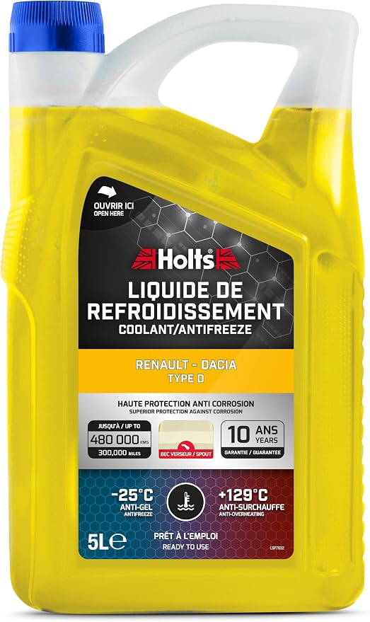 Holts HAFR0004B Antifreeze Coolant Renault Dacia Type D with spout 10 ...