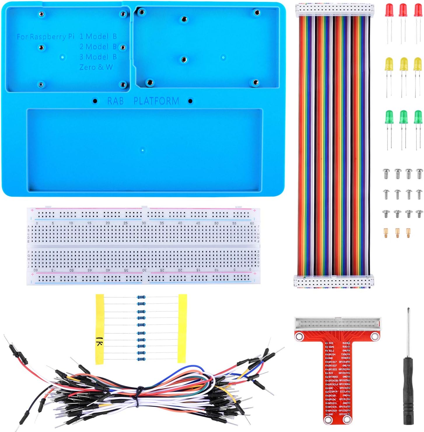 GeeekPi Raspberry Pi 4 Holder ABS Holder Breadboard Holder Kit pour ...