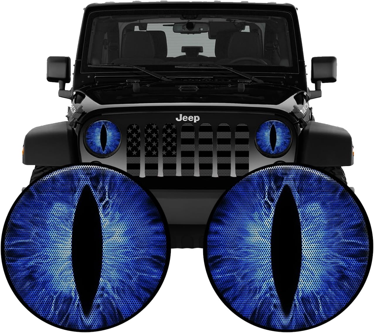 Amazon.com - 2pcs Beast Eyes Headlight Decals, 7.87 Inch Round Car Eyes ...