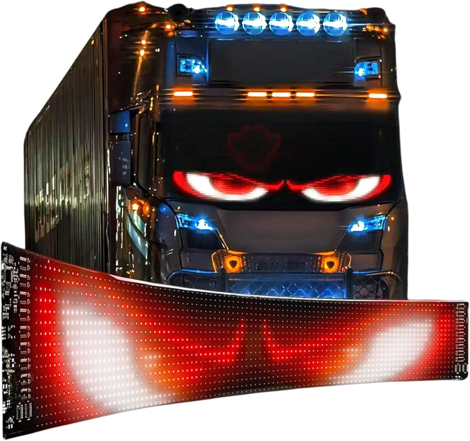 Amazon.com: H-QUNING Windshield Devil Eyes Light, Portable Car-mounted ...