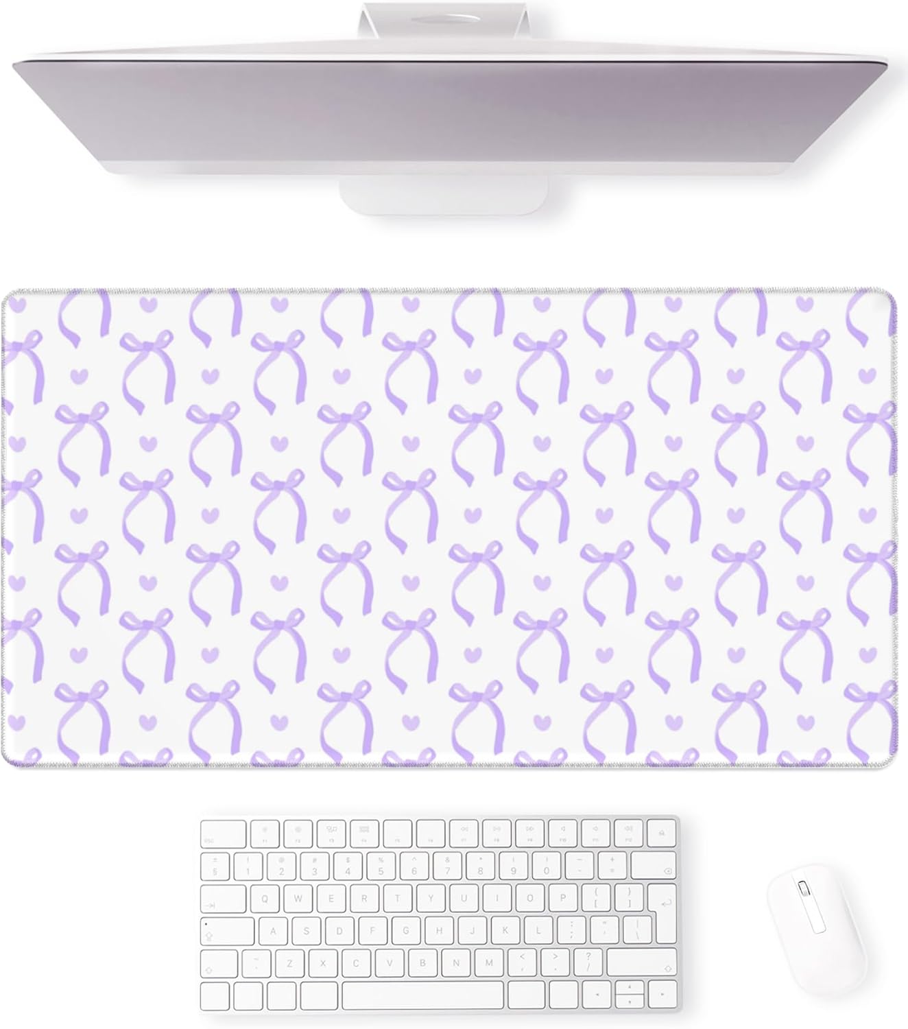Amazon.com : Pecfamly Coquette Cute Desk Mat - Bow Desk Mat for ...