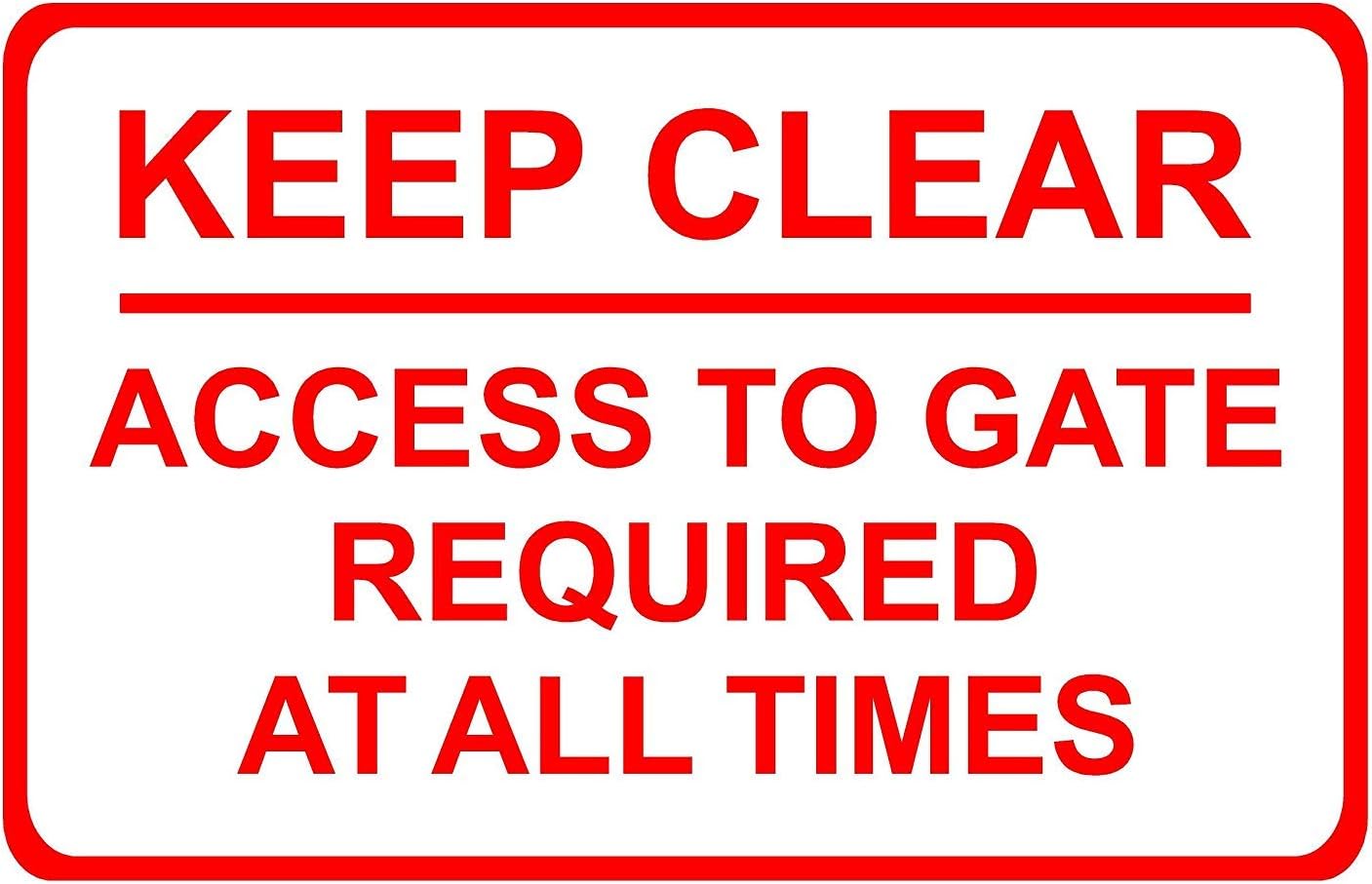 Keep Clear Access To Gate Required At All Times Correx Safety Sign ...
