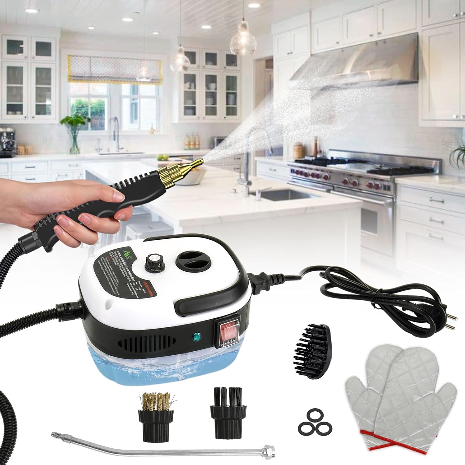 2500W High Pressure Steam Cleaner, Portable Handheld Steam Cleaner ...