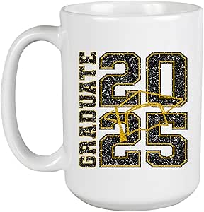 Amazon.com: Faux Glitter Senior Graduation Gifts, Graduation Mugs Class ...