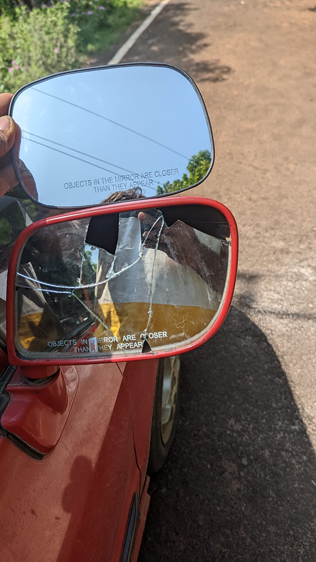 MACZO - orvm Right (Driver) Side Rear View Mirror Glass for Maruti Zen ...