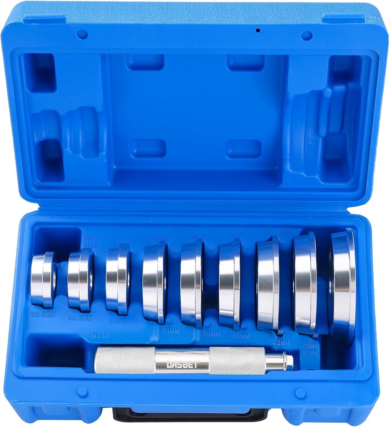 DASBET Bearing Press Driver Kit 10PCS Axle Bushing Bearing Race & Seal ...