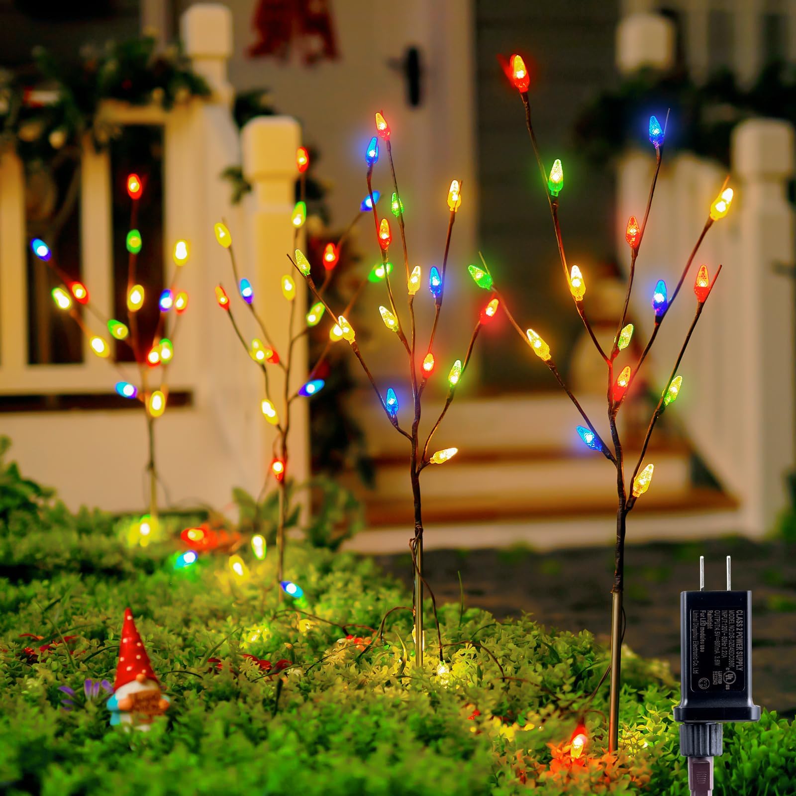 Amazon.com : Tujoe 6 Pcs Christmas Solar Pathway Lights Outdoor ...
